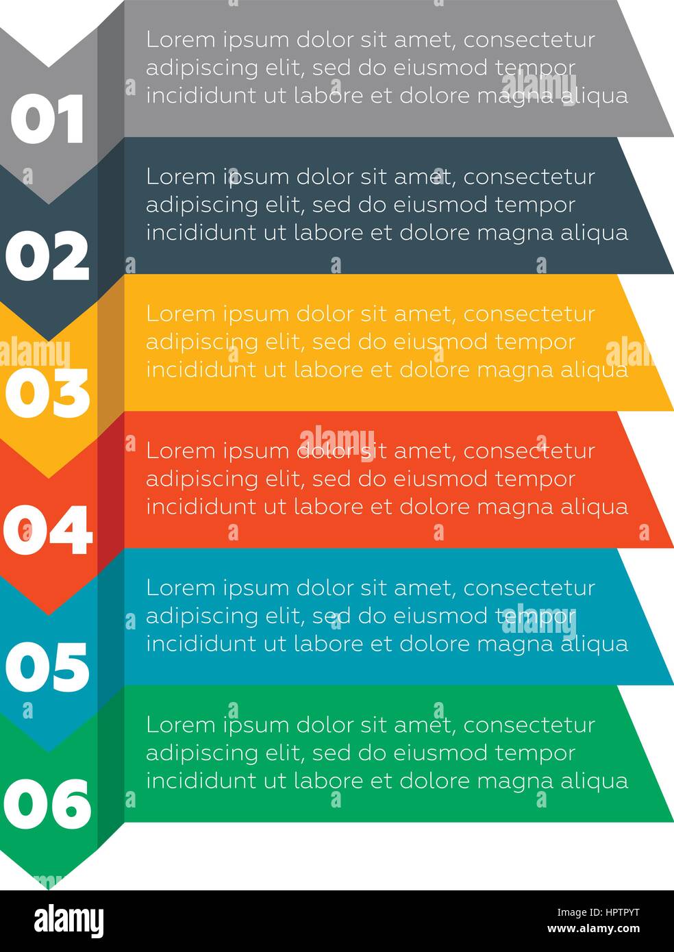 Infographics elements. Six steps process Stock Vector Image & Art - Alamy