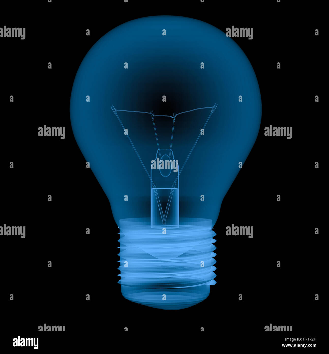3d rendering x ray light bulb isolated on black Stock Photo - Alamy
