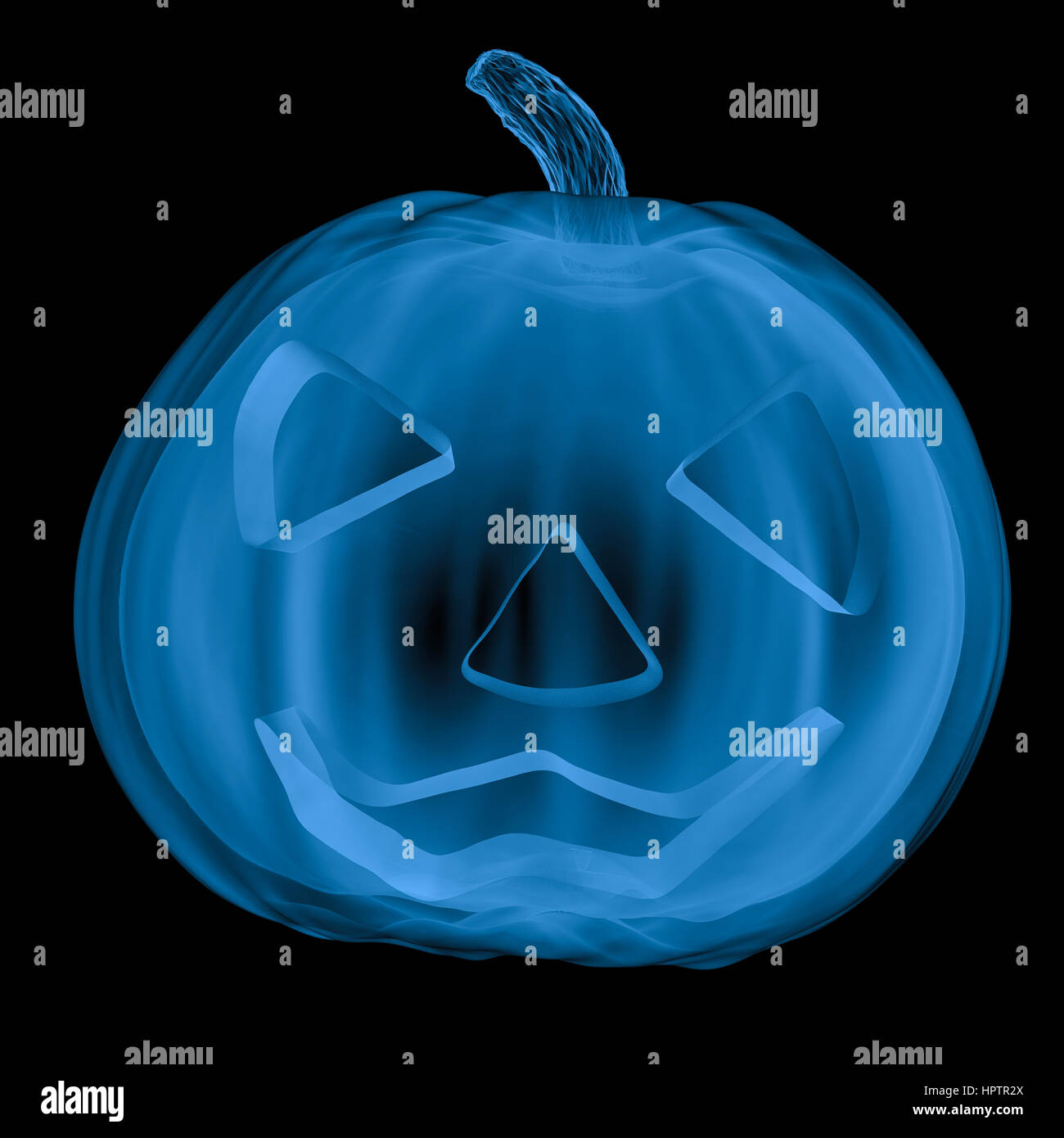 3d rendering x ray halloween pumpkin isolated on black Stock Photo - Alamy