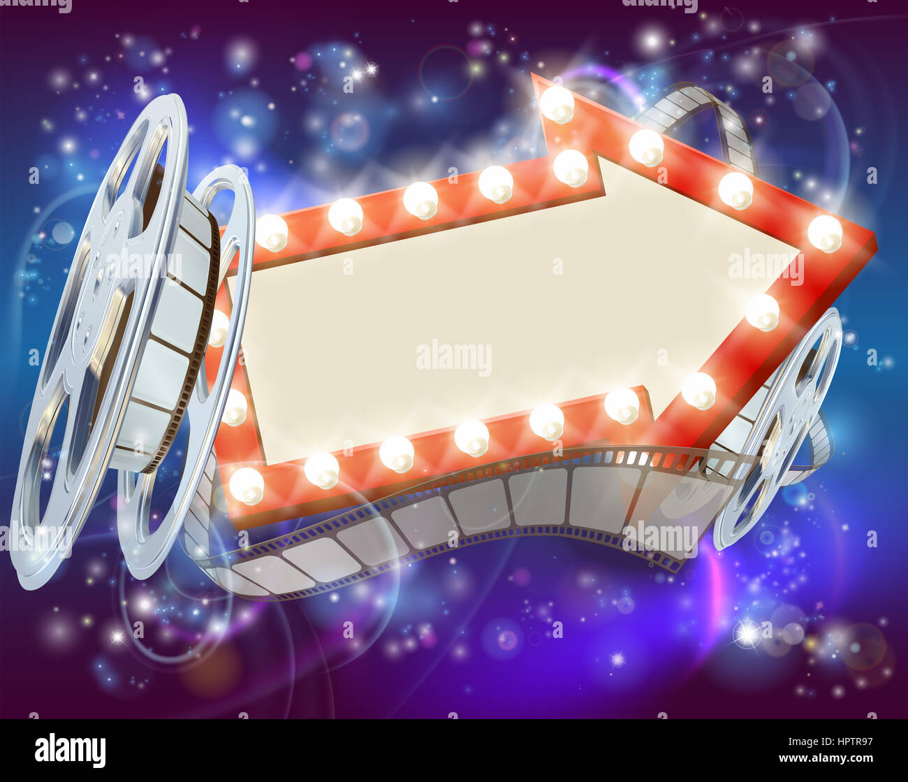 Neon light arrow hi-res stock photography and images - Alamy