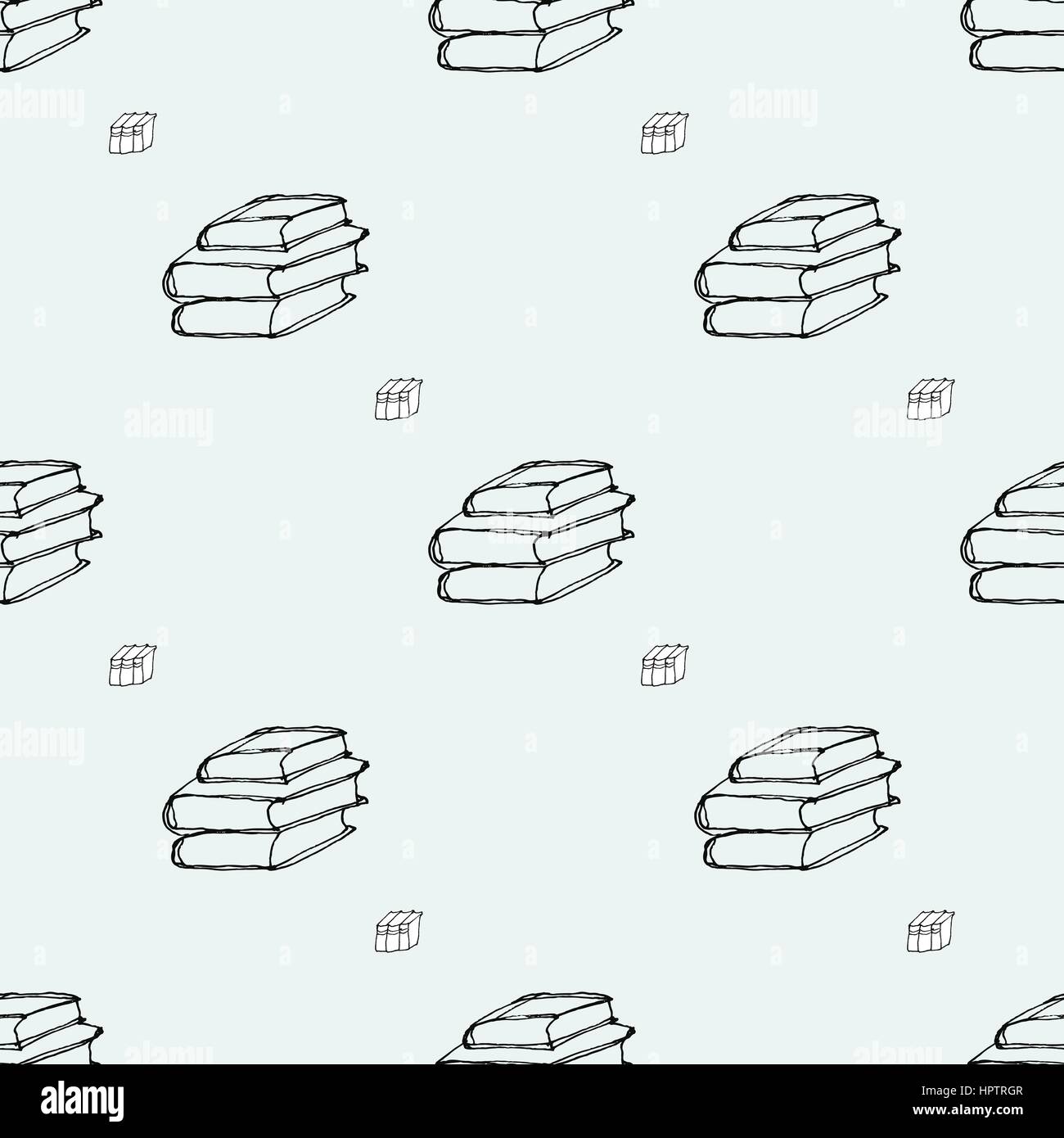 Seamless pattern with books Stock Vector Image & Art - Alamy