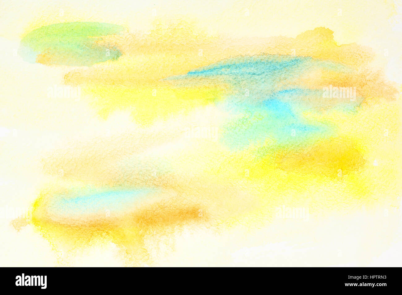 Pastel yellow abstract watercolor background with paper txture Stock ...