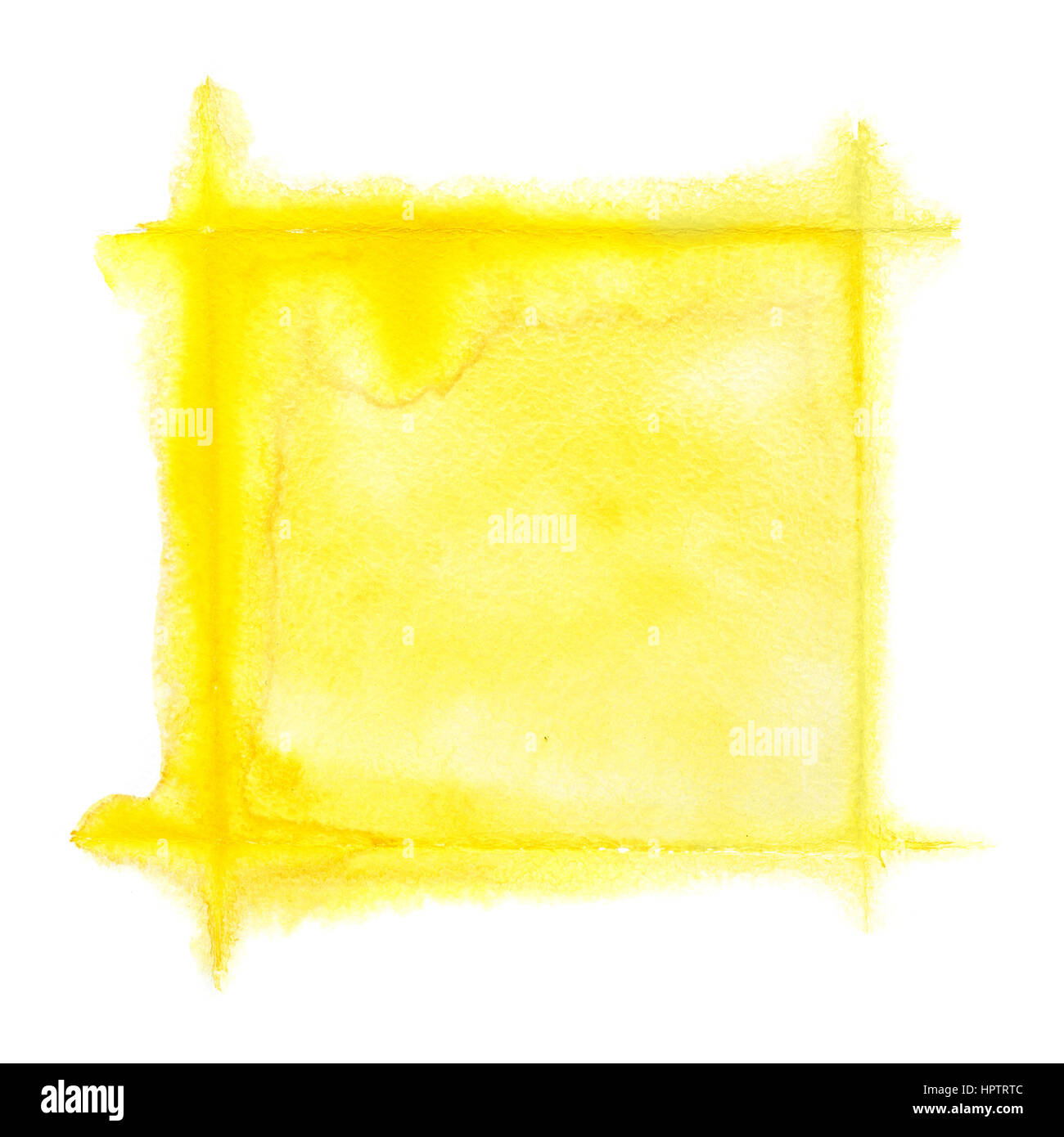 Yellow square watercolor frame - space for your own text Stock Photo ...