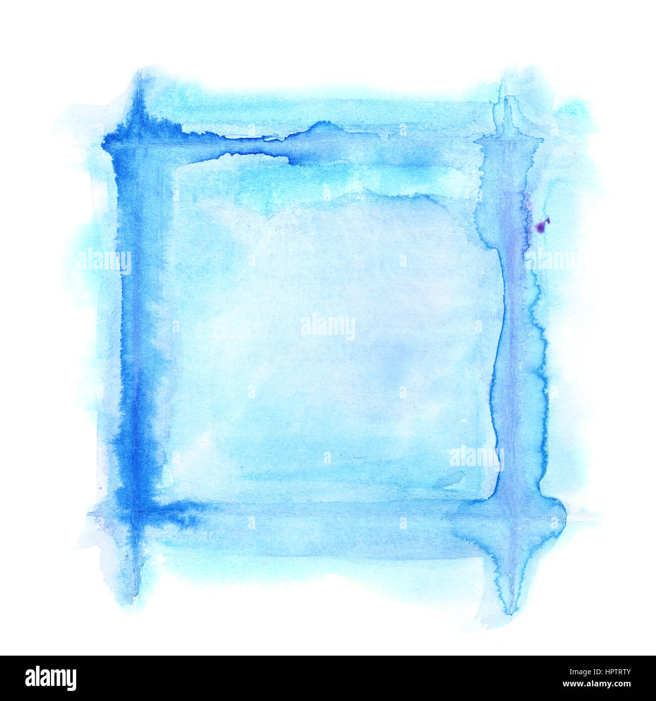 Watercolor square frame template Cut Out Stock Images & Pictures - Alamy