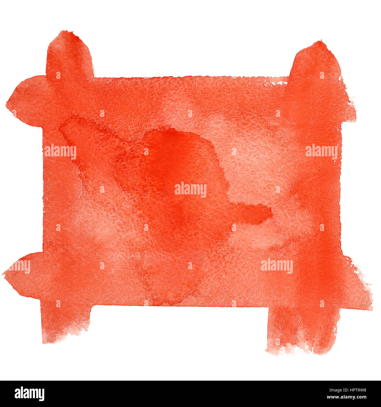 Red watercolor frame of rough brush strokes - space for your own text ...