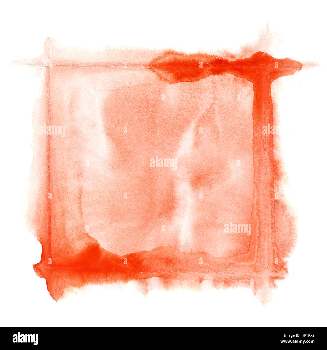 Red square watercolor frame - space for your own text Stock Photo - Alamy