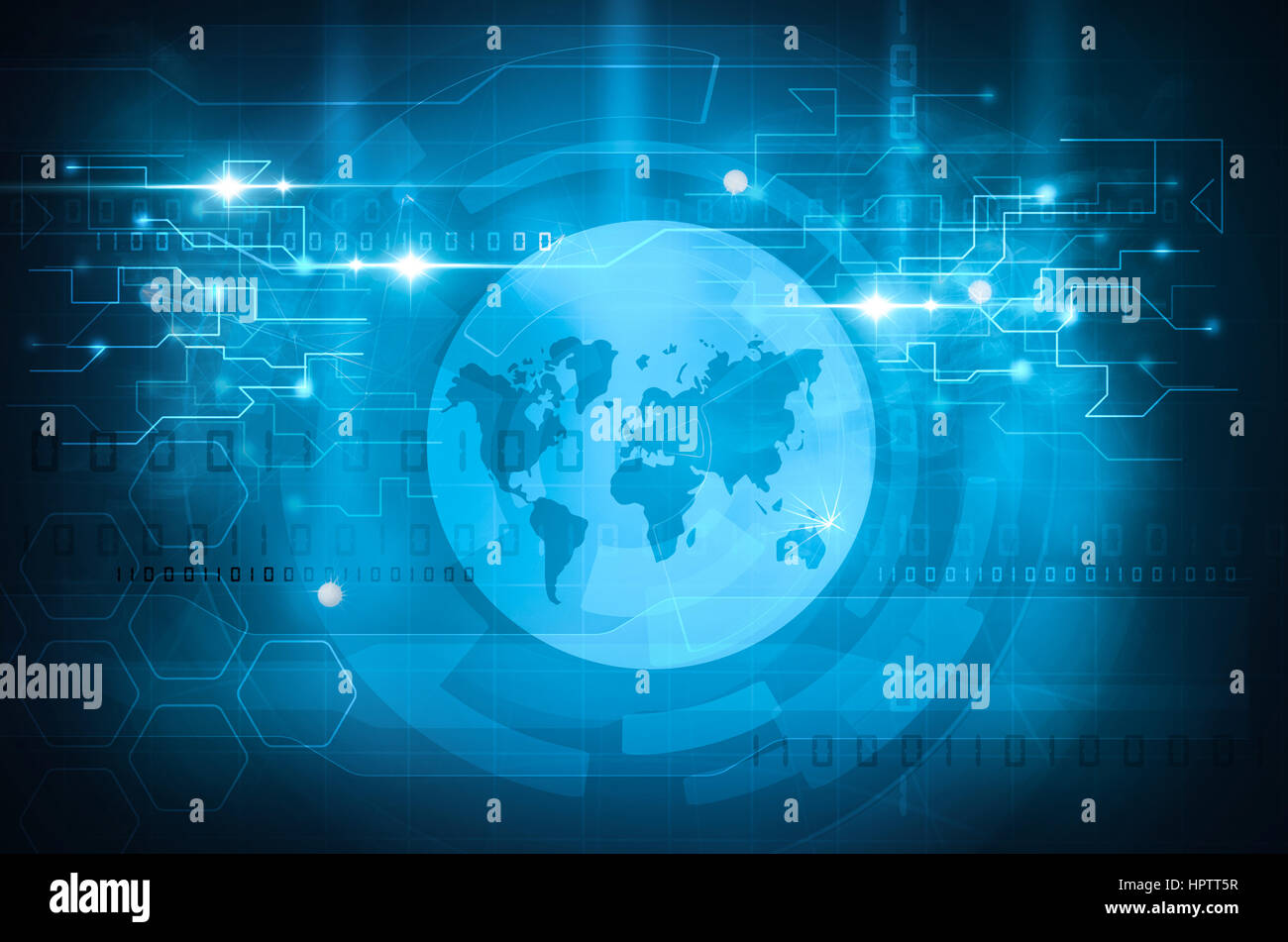World map circuit board hi-res stock photography and images - Alamy