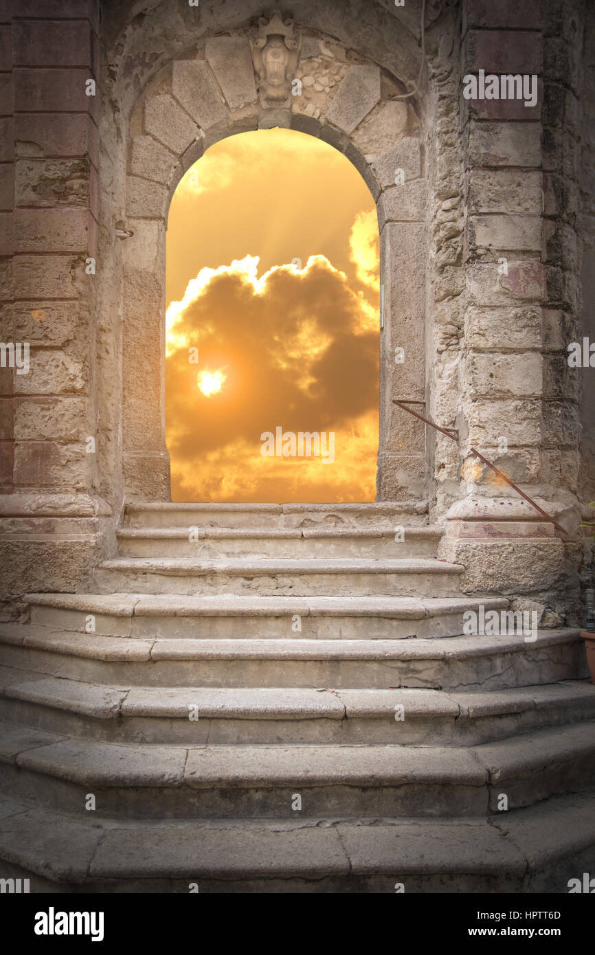 gate to sunset Stock Photo - Alamy