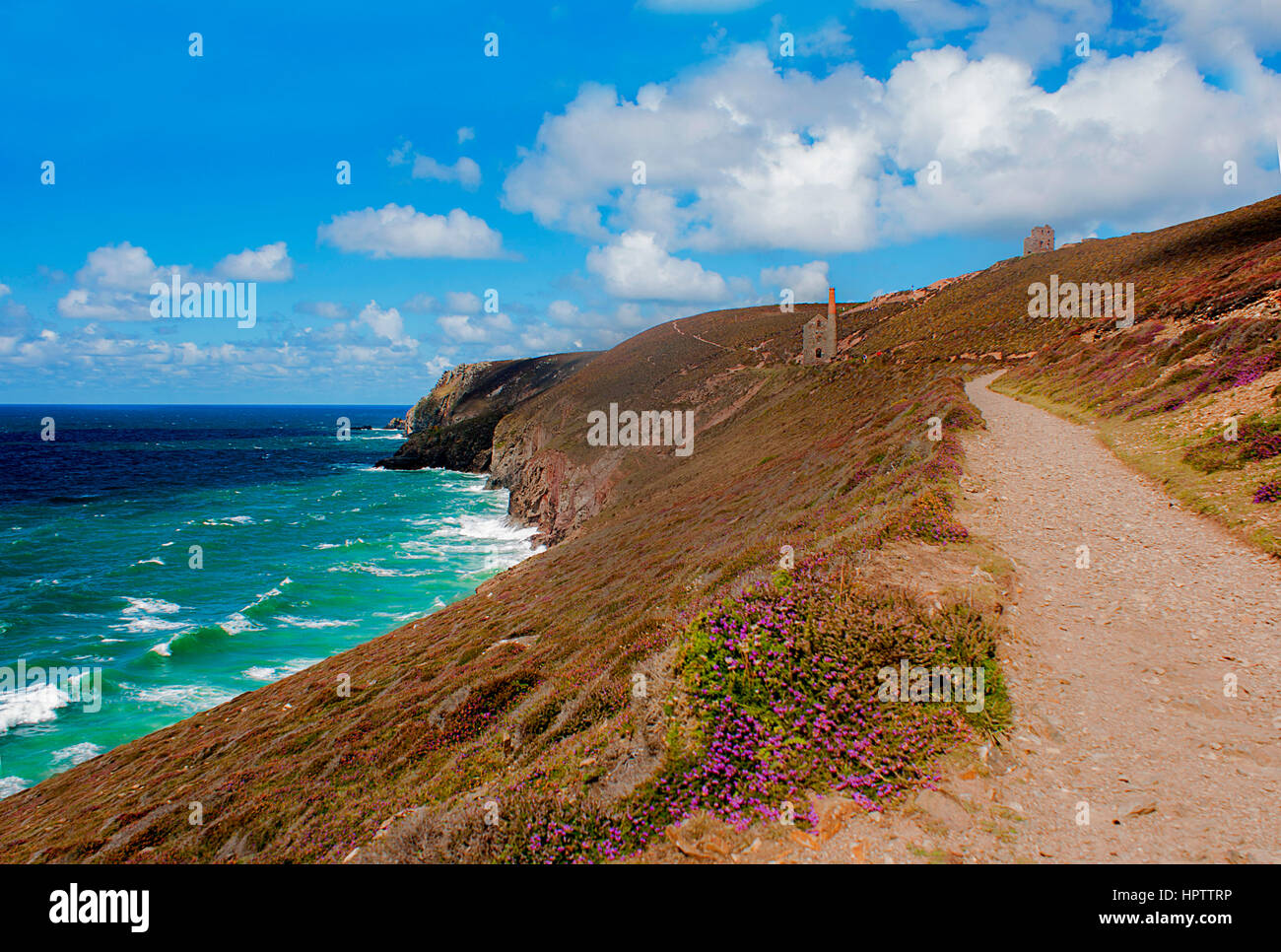 A view from the Cornish coastal path Stock Photo - Alamy