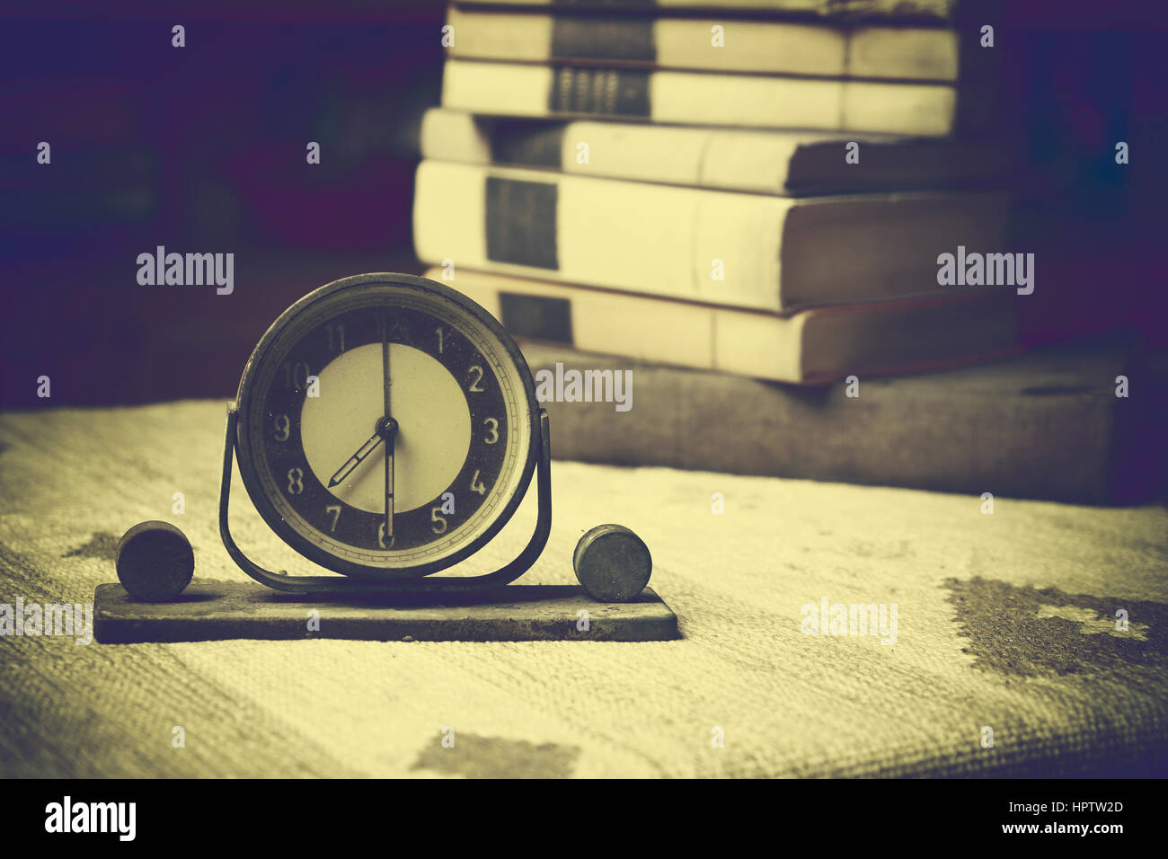 Old retro alarm clock Stock Photo - Alamy