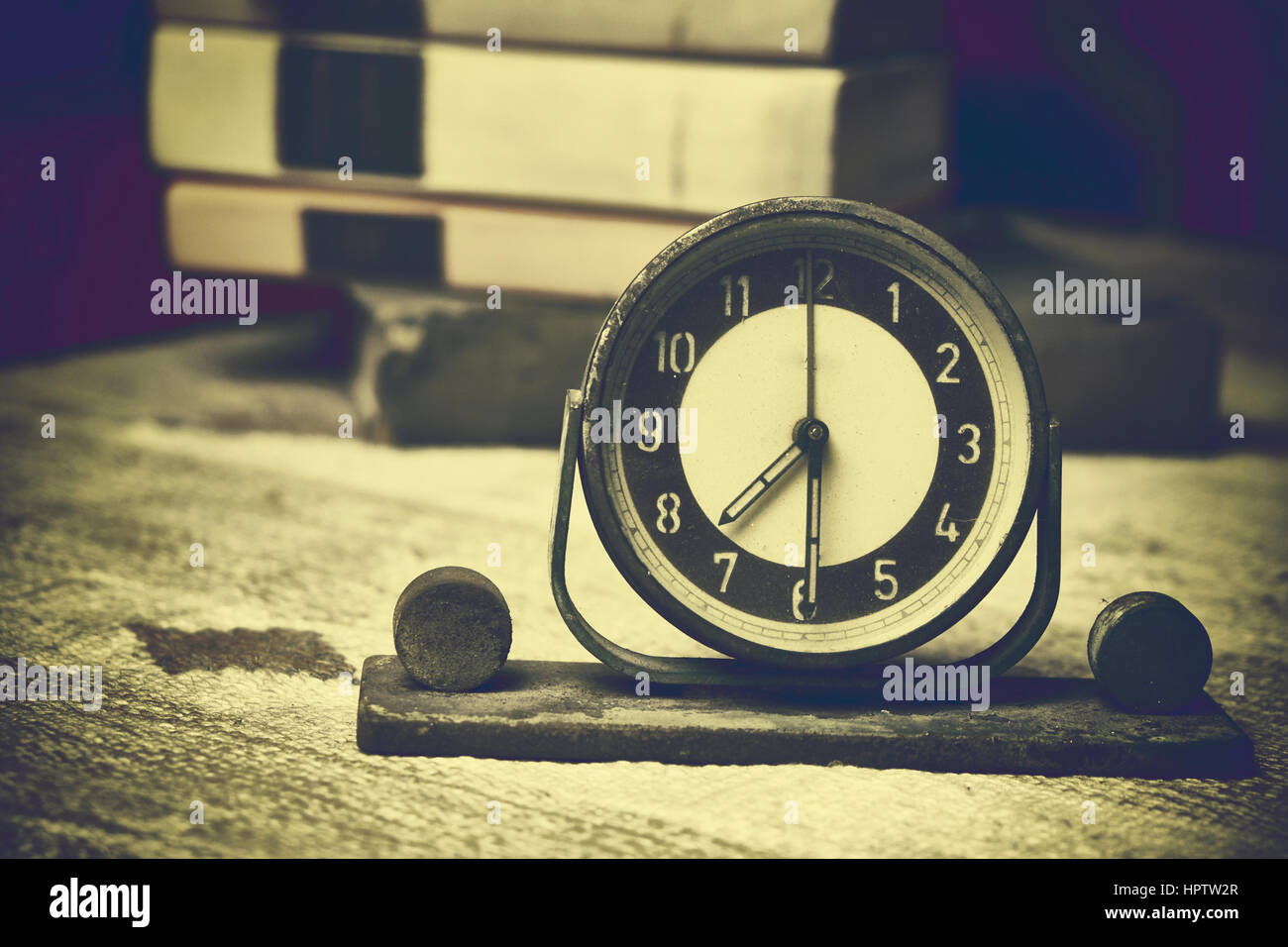 Old retro alarm clock Stock Photo - Alamy
