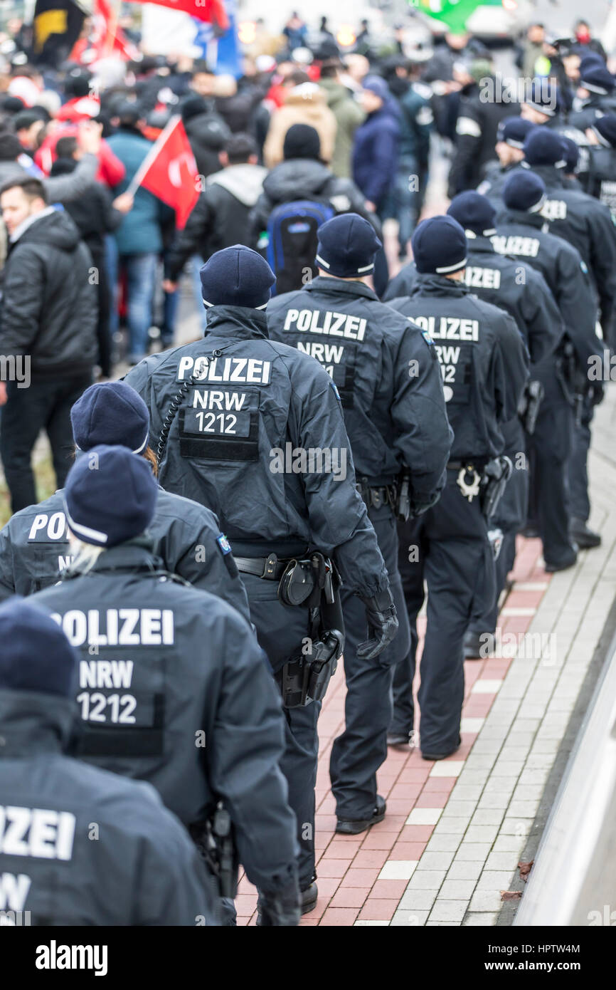 German riot police unit during a demonstration in Dortmund, Germany ...