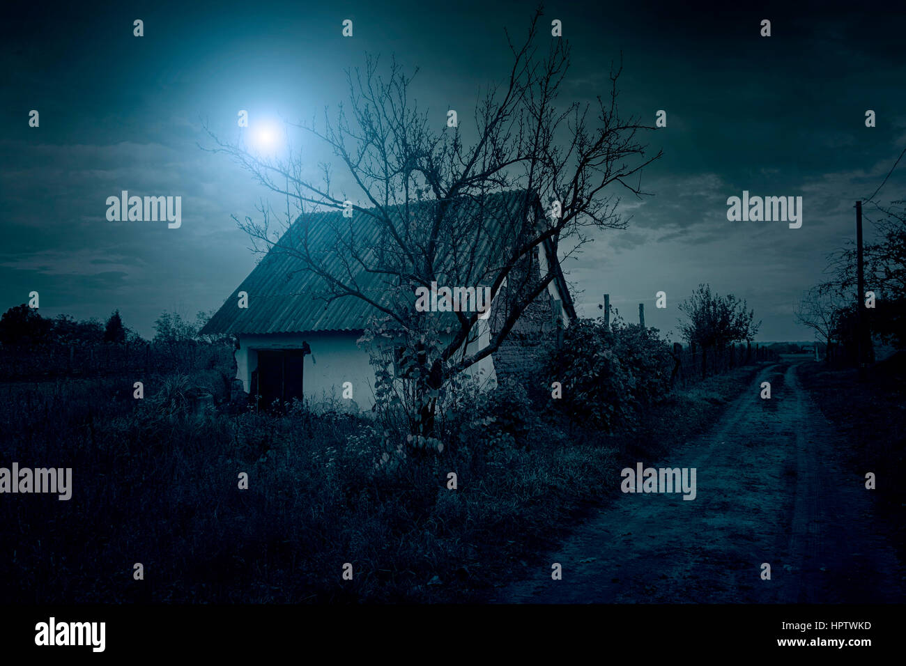 Old spooky abandoned ghost house Stock Photo - Alamy