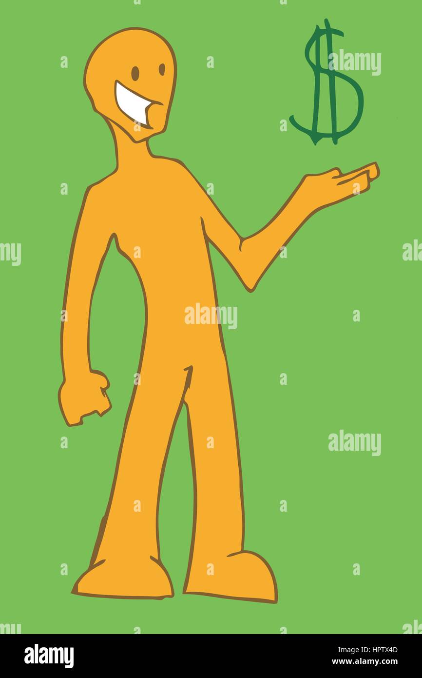 Business man showing money Stock Vector Images - Alamy