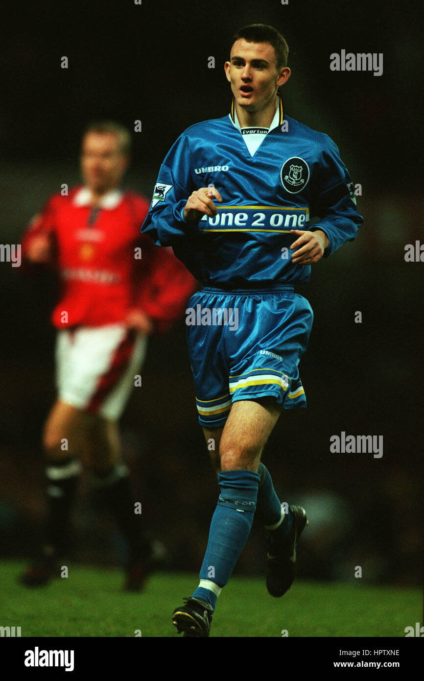 FRANCIS JEFFERS EVERTON FC 01 January 1998 Stock Photo - Alamy