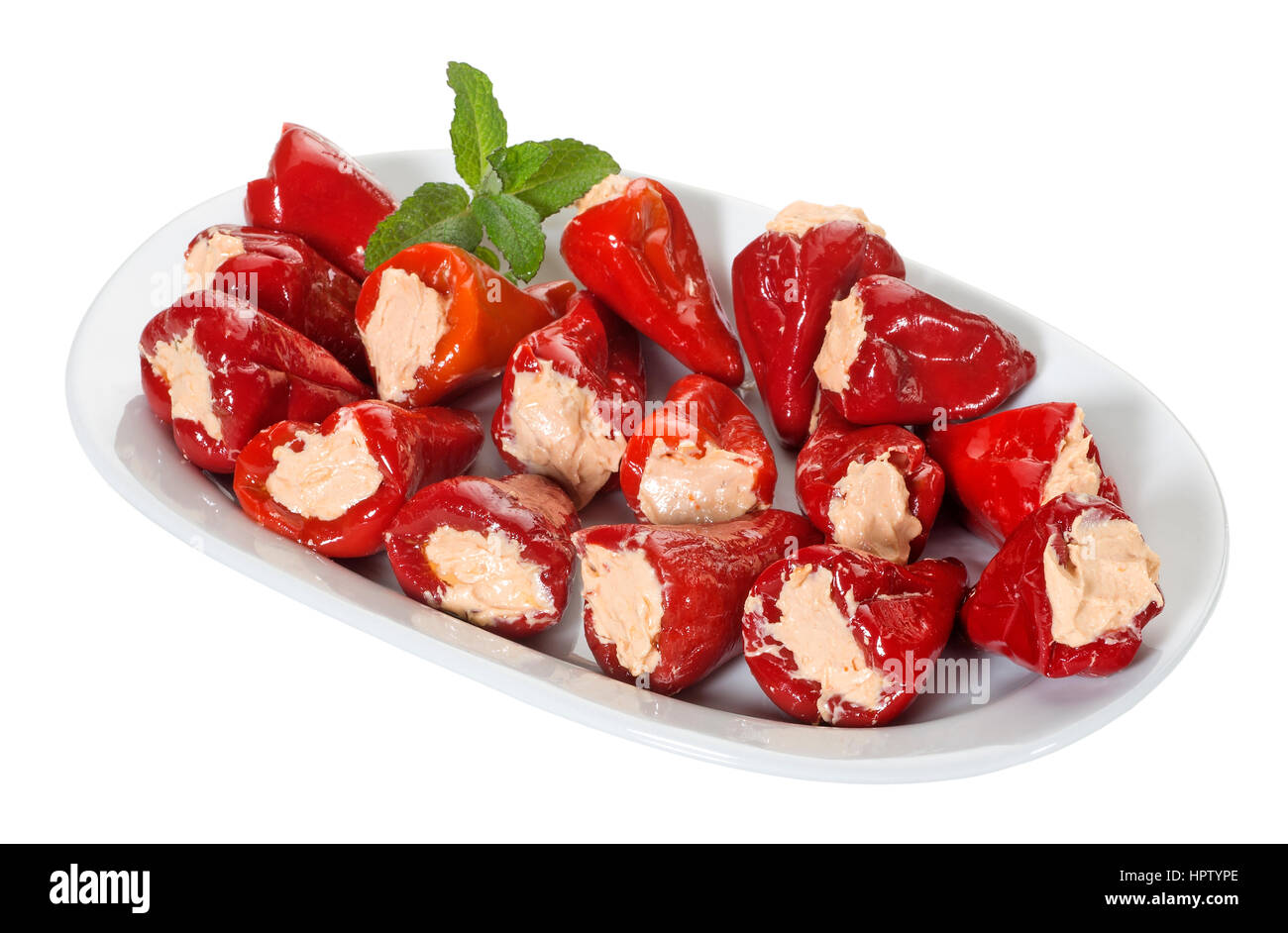 Stuffed Red Peppers Stock Photo - Alamy