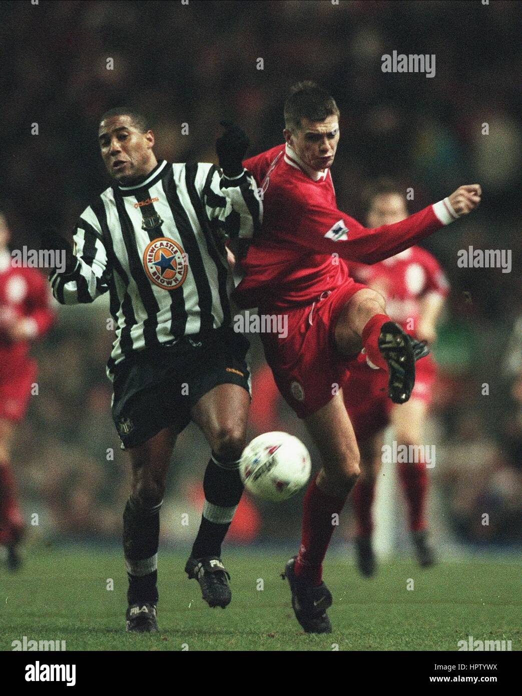 JOHN BARNES & DOMINIC MATTEO LIVERPOOL V NEWCASTLE UTD 22 January 1998 ...