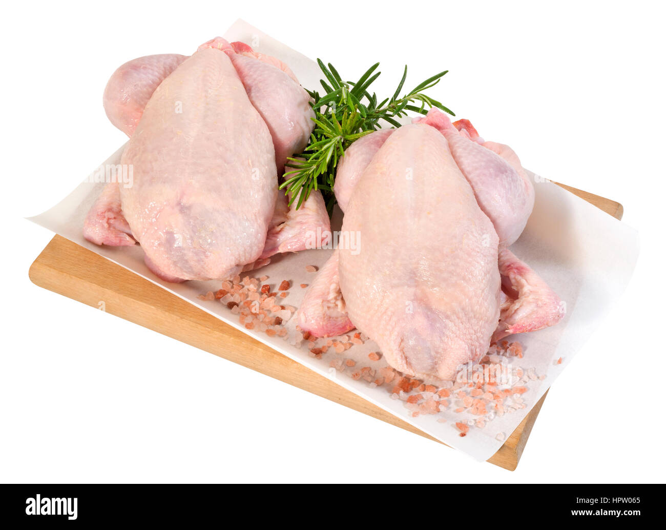 Small Raw Chickens(+clipping path Stock Photo - Alamy
