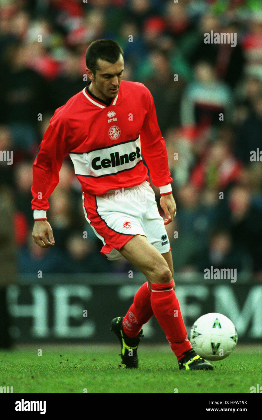 MARCO BRANCA MIDDLESBROUGH FC 03 March 1998 Stock Photo - Alamy