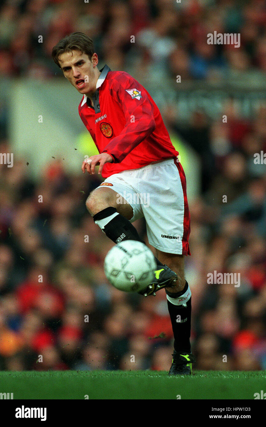 PHILIP NEVILLE MANCHESTER UNITED FC 23 February 1998 Stock Photo - Alamy