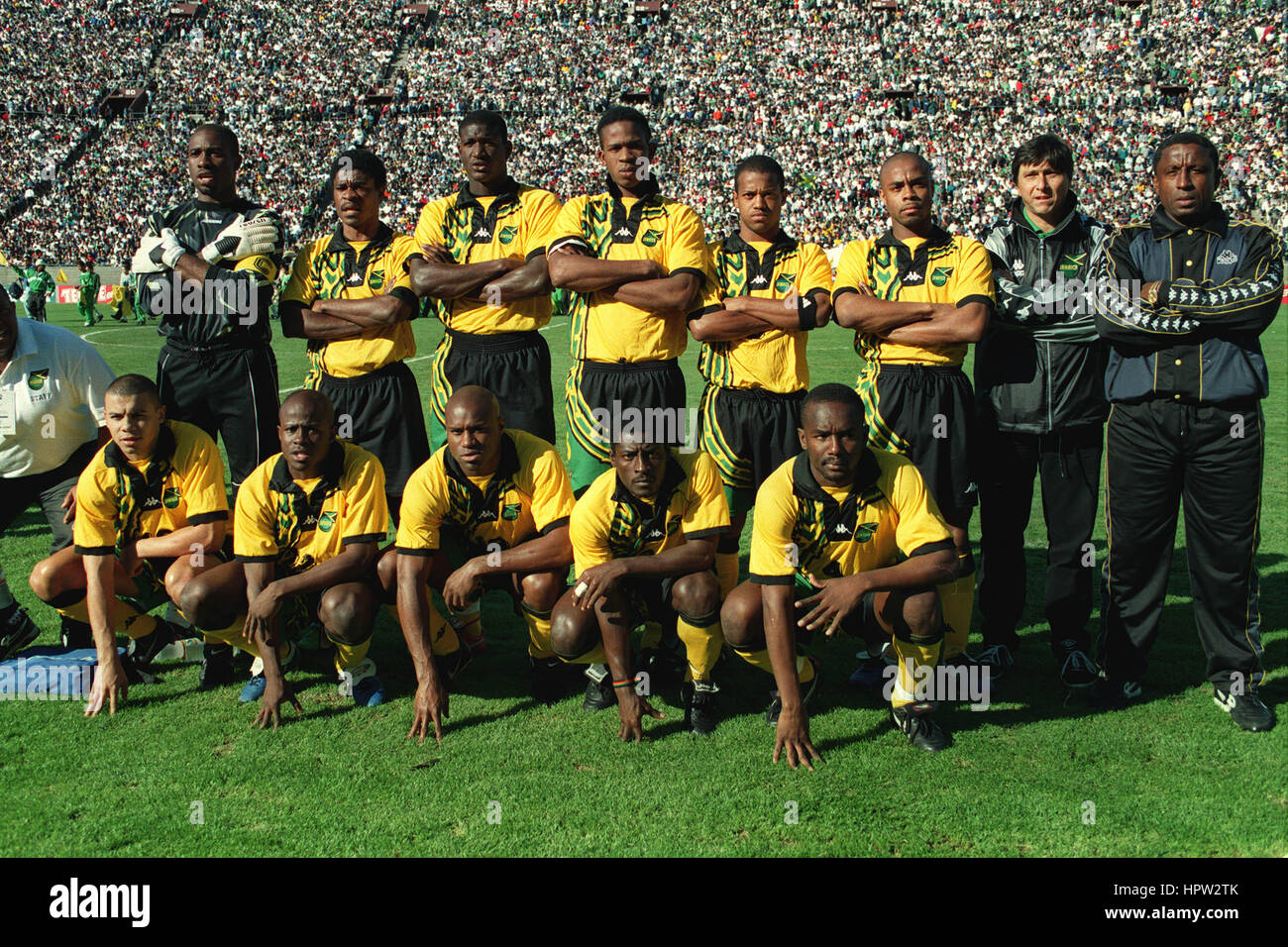 JAMAICAN FOOTBALL TEAM JAMAICA 18 February 1998 Stock Photo - Alamy