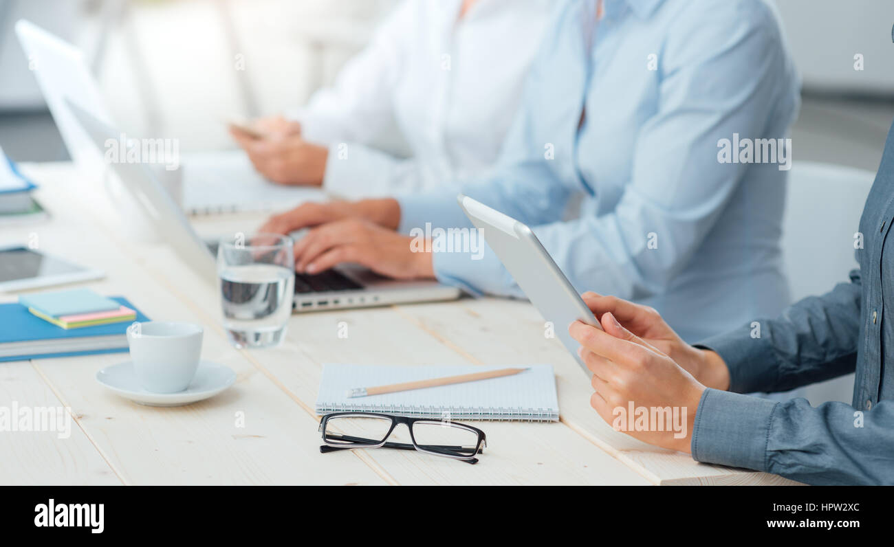 Team work three human hands hi-res stock photography and images - Alamy
