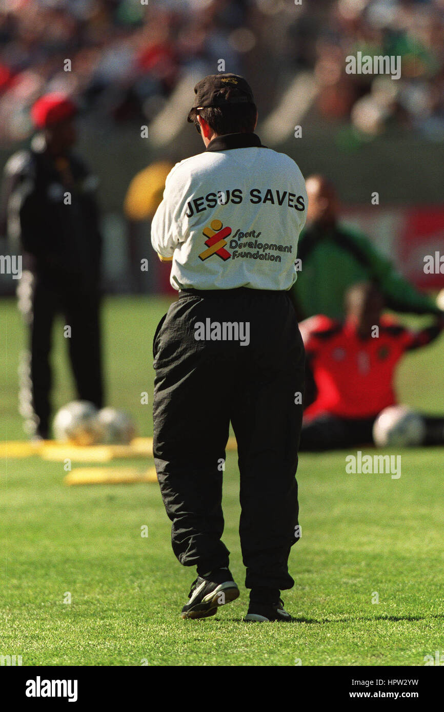 RENE SIMOES (JESUS SAVES) JAMAICAN FOOTBALL COACH 19 February 1998 ...