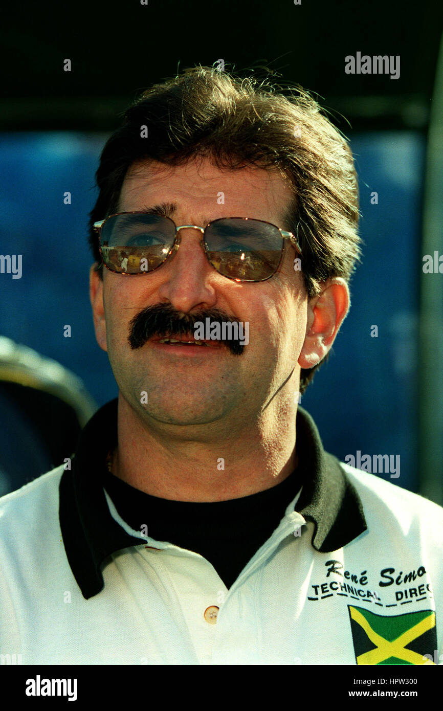 RENE SIMOES JAMAICAN FOOTBALL COACH 19 February 1998 Stock Photo - Alamy
