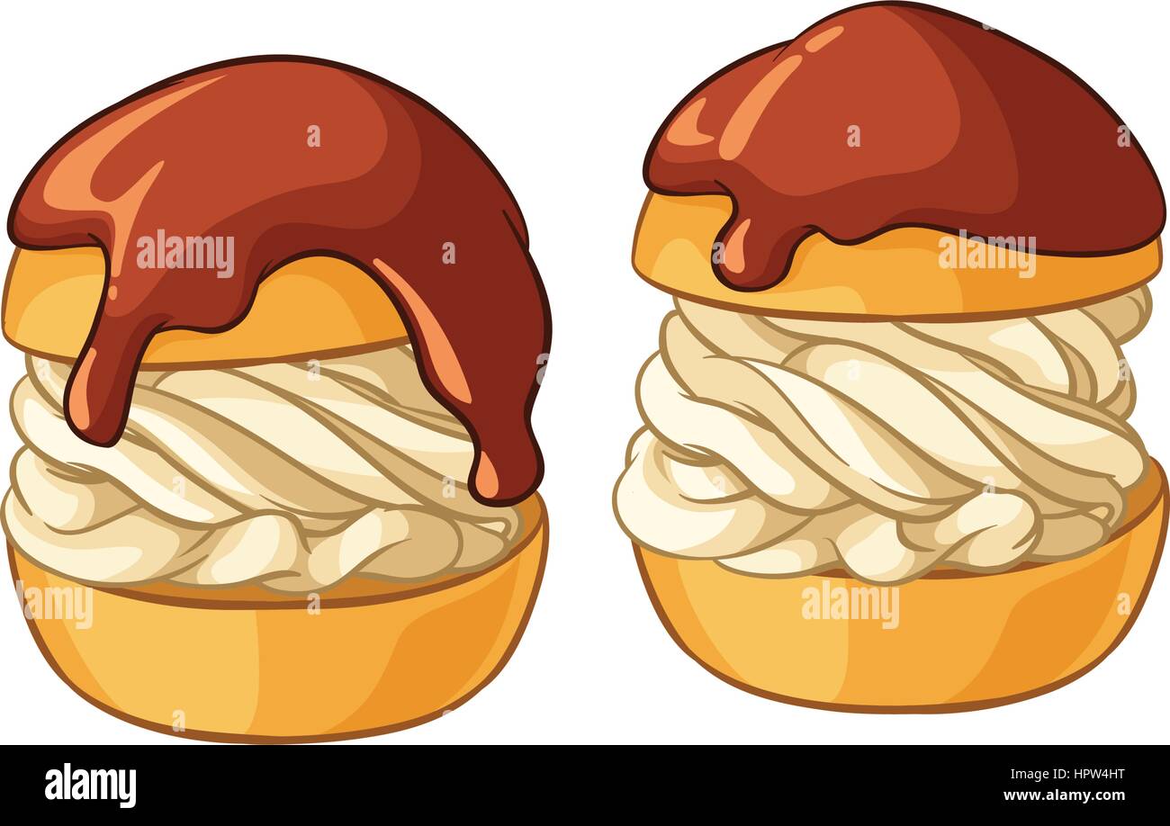 Profiteroles. Vector illustration Stock Vector Image & Art - Alamy