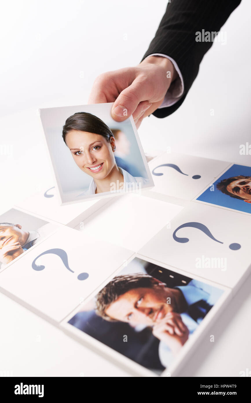 Human Resources concept. Portraits of a group of business people Stock ...