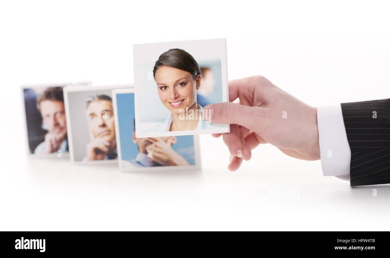 Human Resources concept. Portraits of a group of business people Stock ...
