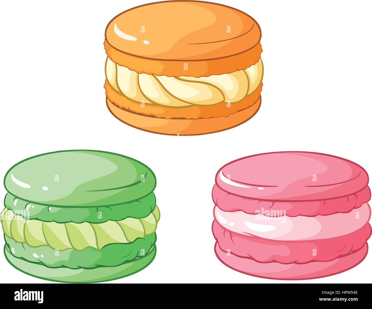 Colorful macarons dessert. Vector illustration Stock Vector Image & Art ...