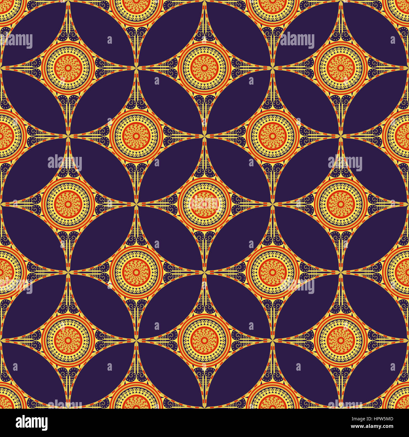 Vector seamless pattern. Colorful ethnic ornament. Arabesque style ...