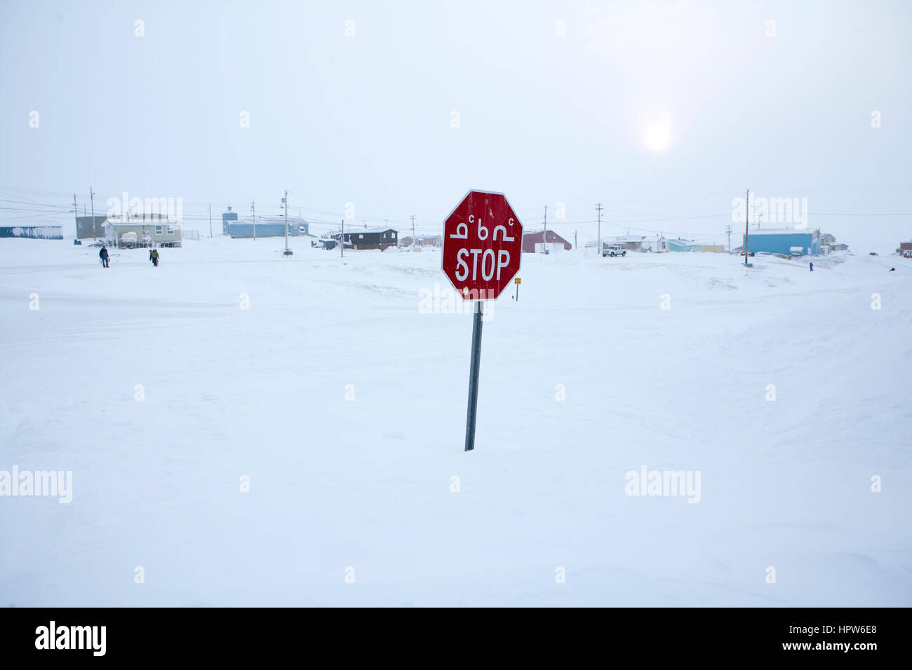 frozen streets on the north pole Stock Photo - Alamy