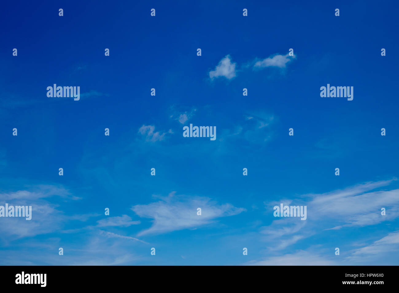 Wide blue sky with many little clouds Stock Photo - Alamy