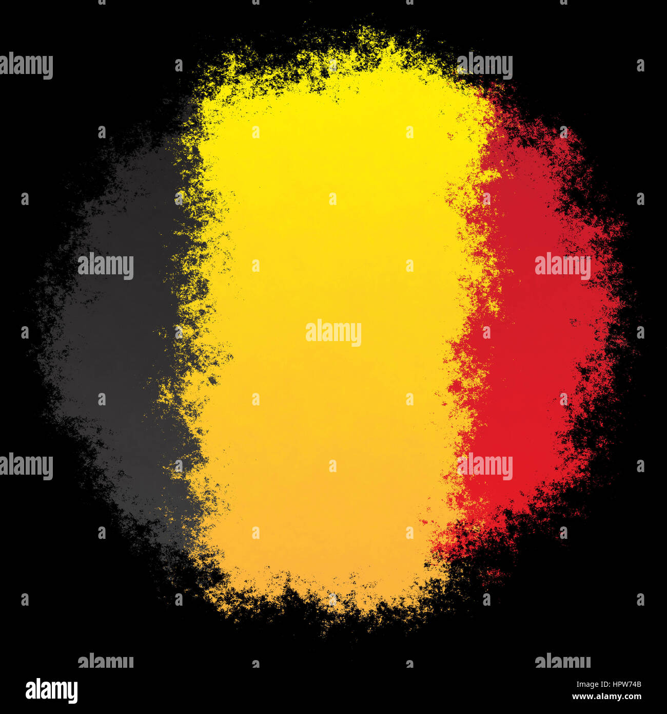 Color spray stylized flag of Belgium on black background Stock Photo ...