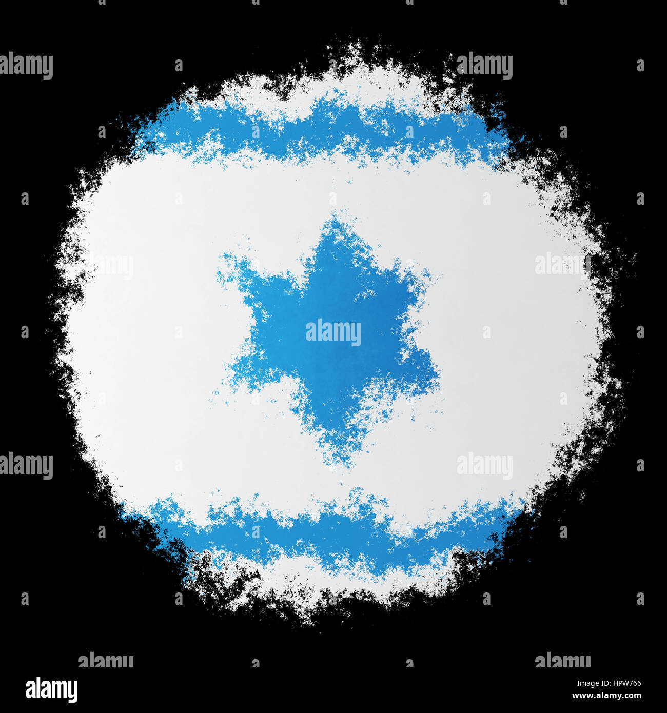 Color spray stylized flag of Israel on black background Stock Photo - Alamy
