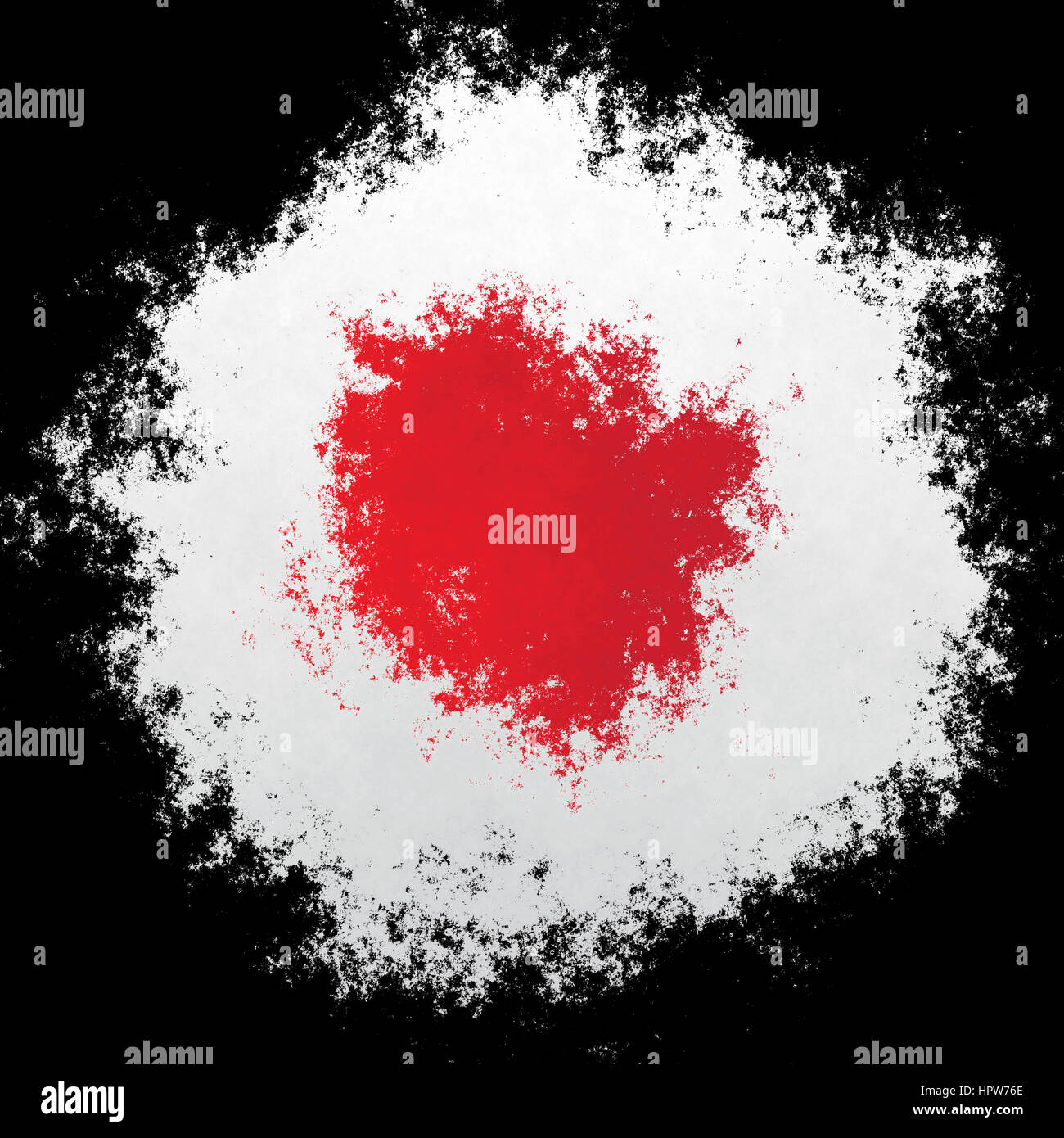 Color spray stylized flag of Japan on black background Stock Photo - Alamy