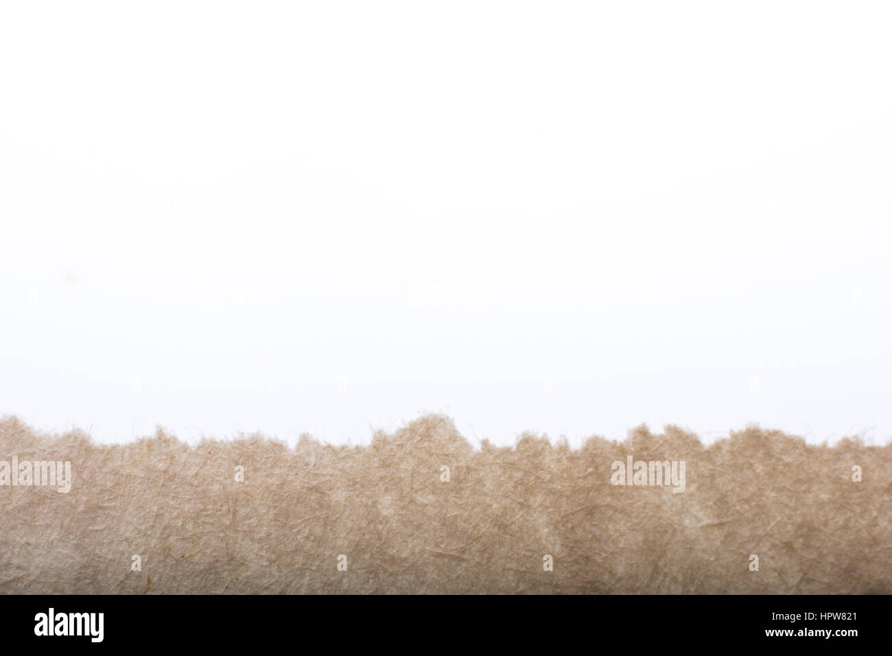 Piece of turn paper placed on a white background Stock Photo - Alamy