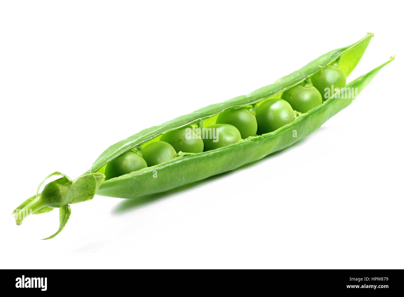 pea pod isolated on white background Stock Photo - Alamy