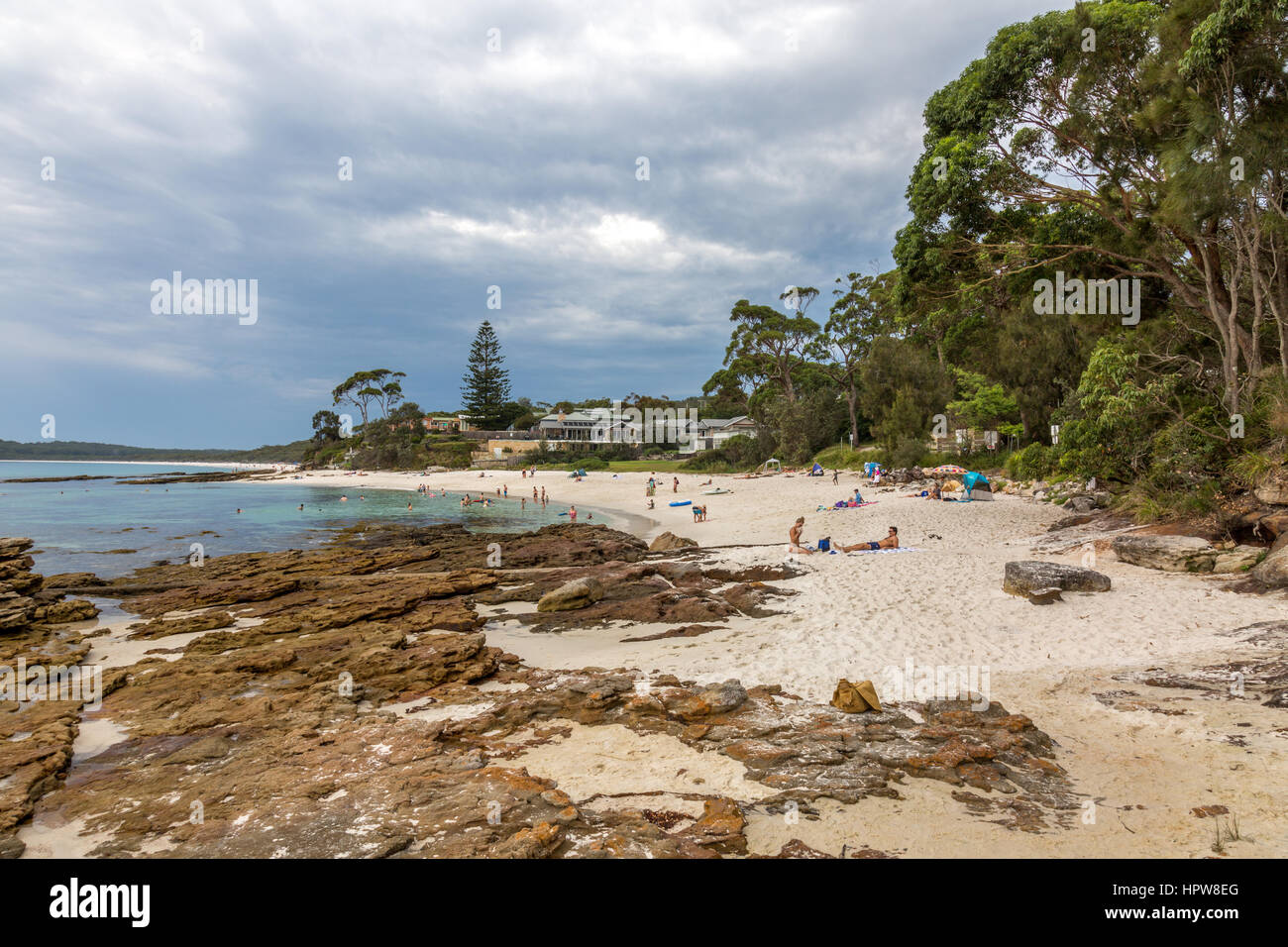 Hyams Beach with its famous white sands, Jervis Bay, New South Wales ...