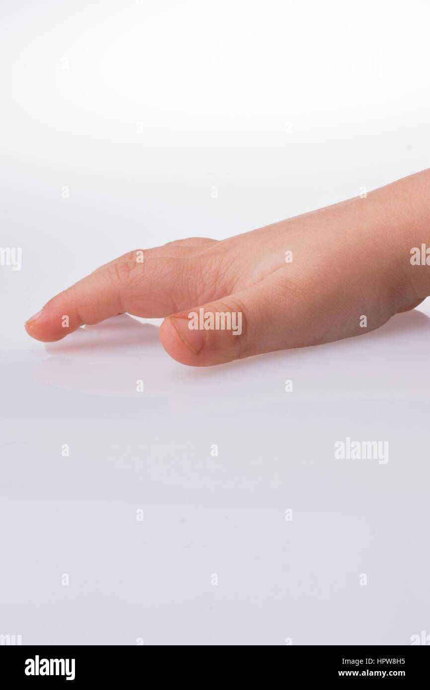 Hand open for a gesture isolated on white background Stock Photo - Alamy