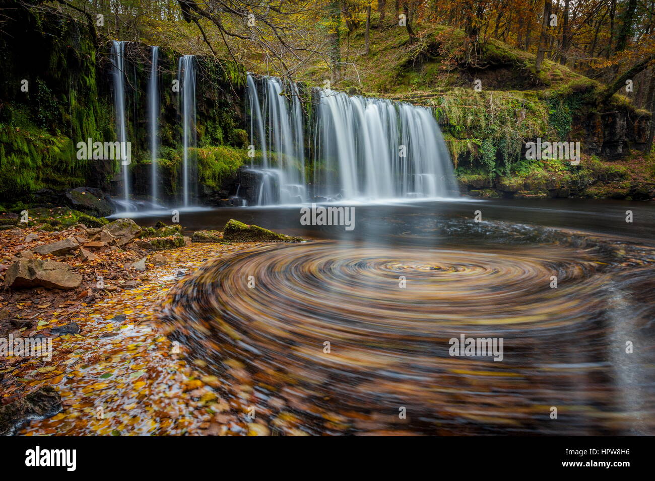 Waterfall Autumn Fall Swirl Stock Photo - Alamy