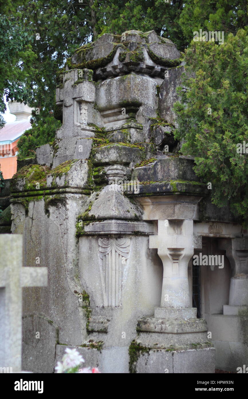 A view of some ancient crypt in cemetry Stock Photo - Alamy