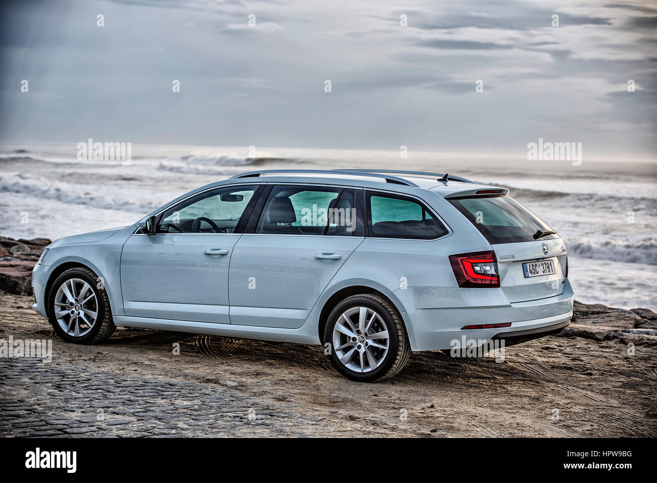 SKODA OCTAVIA III, facelift 2017, car, sea Stock Photo - Alamy