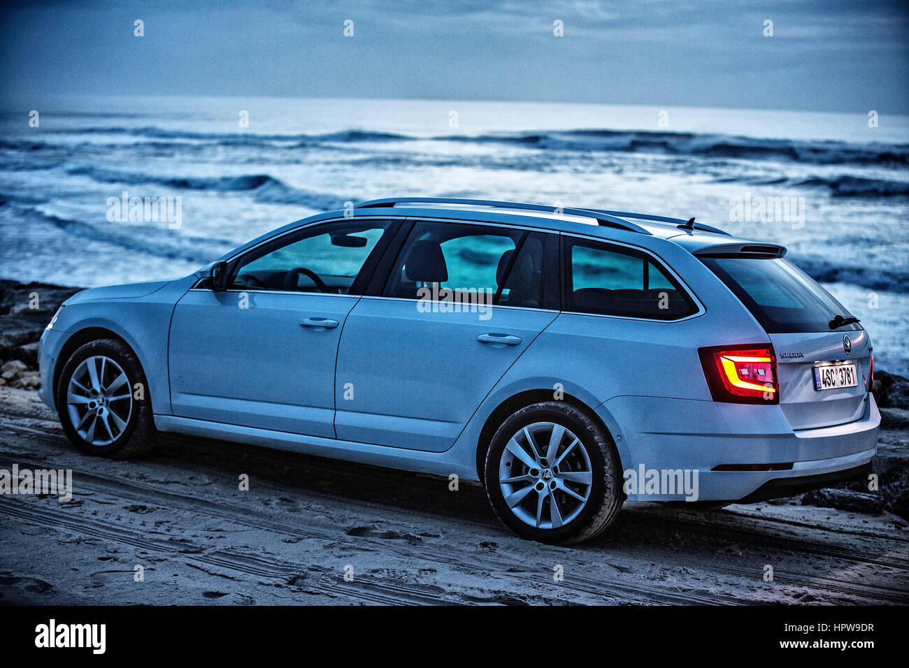 SKODA OCTAVIA III, facelift 2017, car, sea Stock Photo - Alamy
