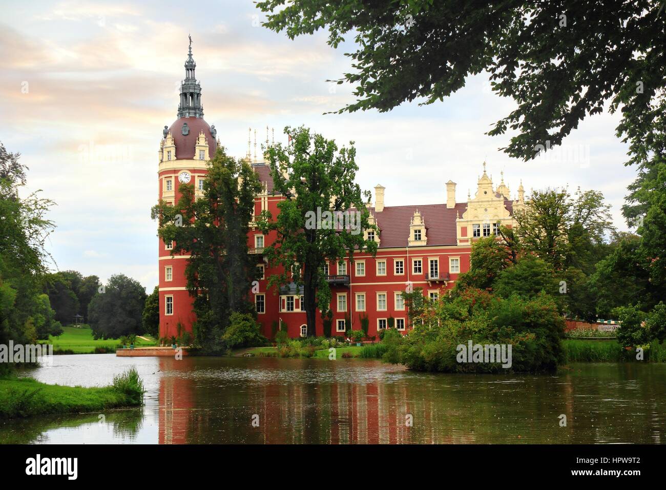Palace in Bad Muskau Park Germany Stock Photo - Alamy