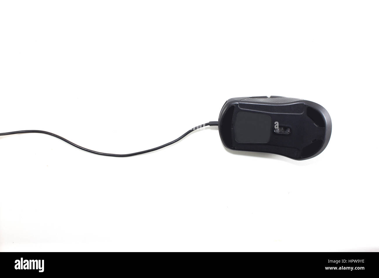 Black computer mouse isolated on white background Stock Photo - Alamy