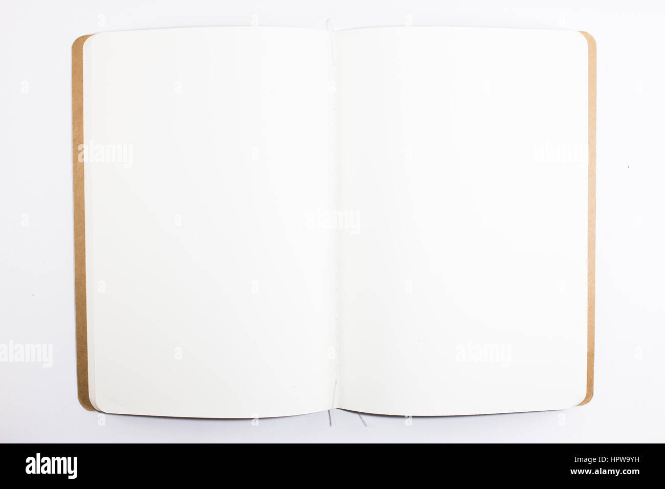 Blank notebook isolated on white background. Brown cover Stock Photo ...