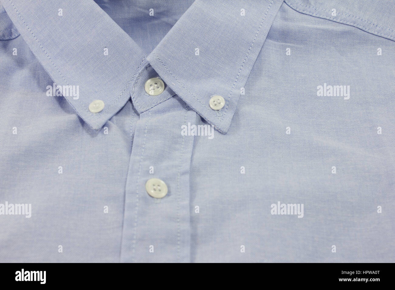 Closeup formal blue shirt texture for background Stock Photo - Alamy